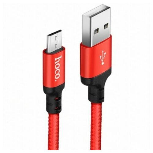 Кабель микро USB 2.0 Am-microB Hoco X14 Red-Black, красно-черный, 2 метра