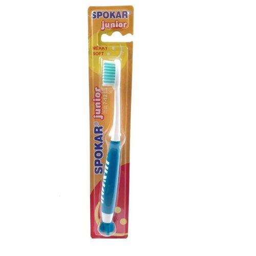 Spokar Junior Soft - Детская зубная щетка мягкая, цвет - синий