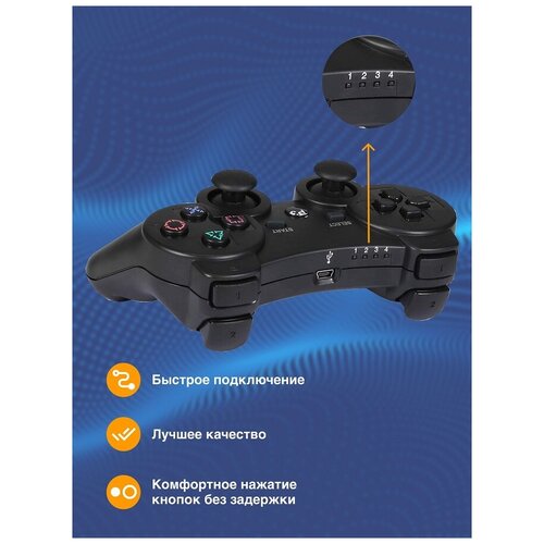 Геймпад игровой (джойстик, контроллер) беспроводной для приставки (консоли) PS3 и ПК