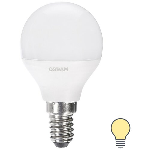 Лампа светодиодная Osram Шар E14 6.5 Вт 550 Лм свет тёплый белый. Набор из 2 шт.