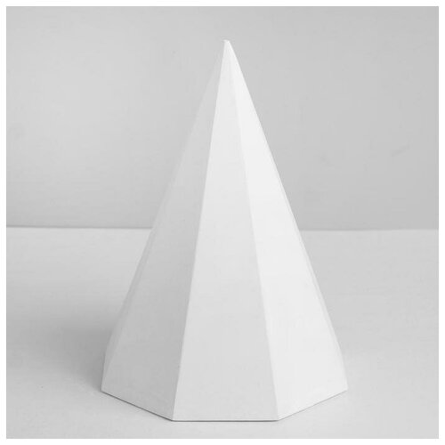 Геометрическая фигура пирамида восьмигранная, 20 см (гипсовая)