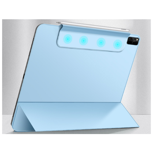 Ультра-тонкий чехол-обложка MyPads для Xiaomi Mi Pad 5 / Mi Pad 5 Pro 11 с дизайном Smart Case голубой силиконовый с функцией смарт включения-выклю.