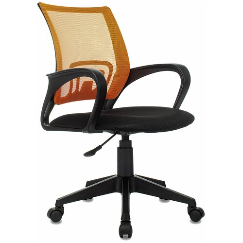 Компьютерное кресло Brabix Fly MG-396 офисное, обивка: сетка/текстиль, цвет: оранжевый / черный