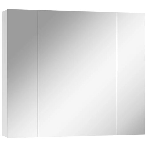 Шкаф-зеркало для прихожей Айсберг Норма 3 двери, (ШхГхВ): 80.2х14х69.4 см, белый