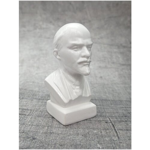 Статуэтка бюст Ленин В. И. 7,5 см гипс, цвет белый