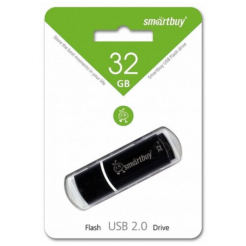 Флешка SmartBuy Crown USB 2.0 32 ГБ, 1 шт, черный