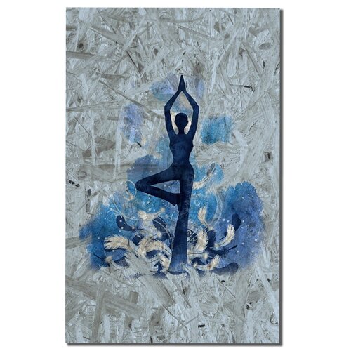 Картина на рельефной доске интерьер спортзал фитнес мотивация медитация йога - 5820