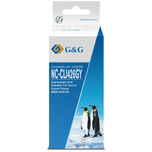 Картридж струйный G&G NC-CLI426GY CLI-426GY серый (8.4мл) для Canon Pixma MG6140/MG8140