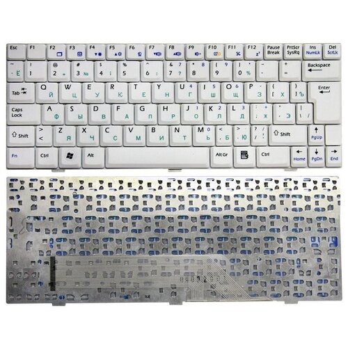 Клавиатура для ноутбука MSI Wind U90 U100 U110 U120 белая