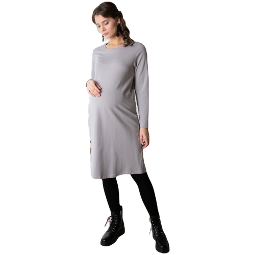 Платье Мамуля Красотуля, размер 48 (L), серый