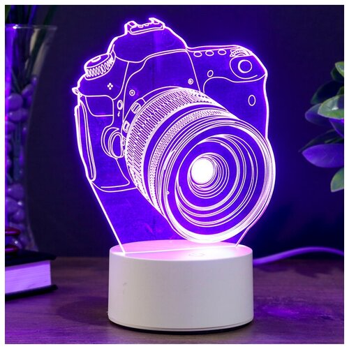 Светильник "Фотоаппарат" LED RGB от сети 9,5х12х17см