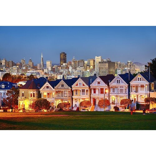 Сан-Франциско США, страны и достопримечательности картина постер 20 на 30 см, шнур-подвес в подарок