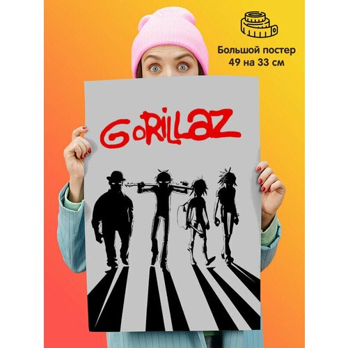 Постер плакат группа гориллаз Gorillaz