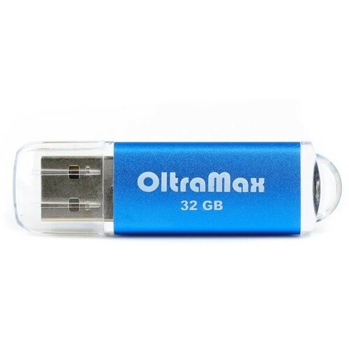 Флешка OltraMax 30, 32 Гб, USB2.0, чт до 15 Мб/с, зап до 8 Мб/с, синяя