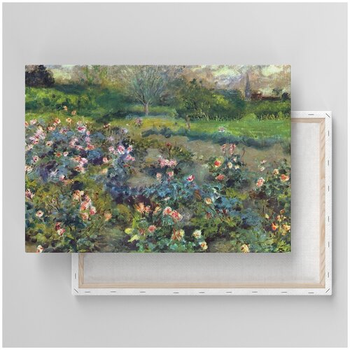 Картина на холсте с подрамником / Pierr - Auguste Renoir / Ренуар Пьер - Розарий