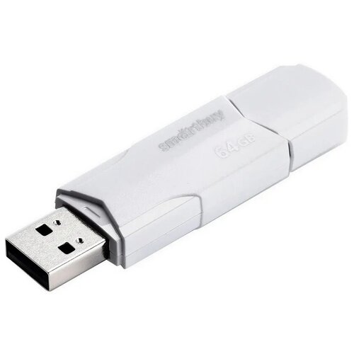 Флешка 64Gb USB 2.0 SmartBuy Clue, белый (SB64GBCLU-W)