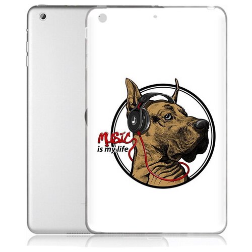 Чехол задняя-панель-накладка-бампер MyPads музыкальная собака для Apple iPad 7 10.2 (2019)/Apple iPad 8 10.2 (2020)/Apple iPad 9 10.2 (2021)-A2197/A2200/A2198/A2270/A2428/A2429/A2430 противоударный