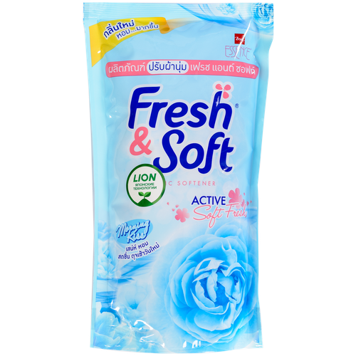 LION Кондиционер для белья Essence Fresh & Soft Утренний поцелуй, 0.6 л, 0.6 кг