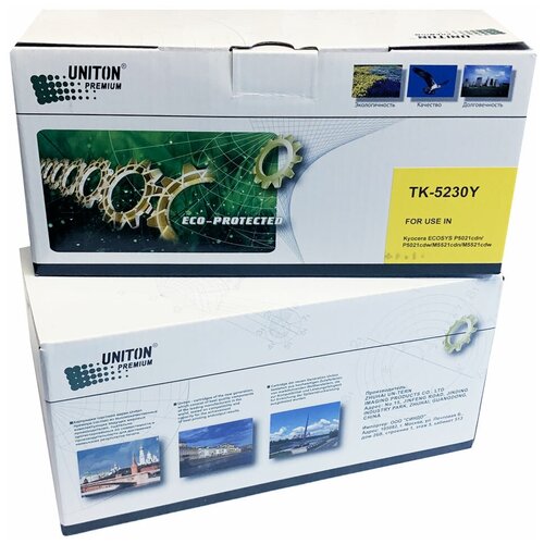 Тонер-картридж для (TK-5230Y) KYOCERA ECOSYS P5021/M5521 (2,2K) желт UNITON Premium GREEN ECO-PROTECTED