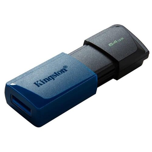 Флеш-память Kingston DataTraveler Exodia M,64Гб, USB3.2 син 2P(2шт в упак)