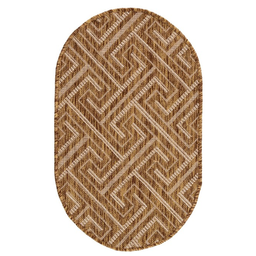 Ковер Люберецкие ковры Эко 77012-23, коричневый, 0.8 х 0.5 м