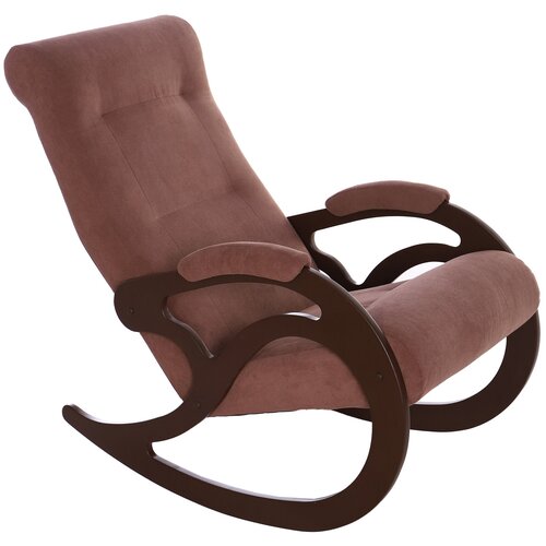 Кресло - качалка "Диана", тип ткани - велюр, цвет коричневый, ДеСтейл