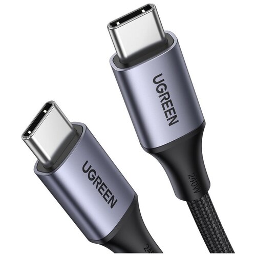Кабель UGreen US535 USB Type-C - USB Type-C, 2 м, 1 шт., серый космос