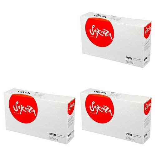 Sakura Картриджи комплектом совместимые Сакура Sakura SASP377XE-3PK SP-377XE черный 3 упаковки [выгода 3%]