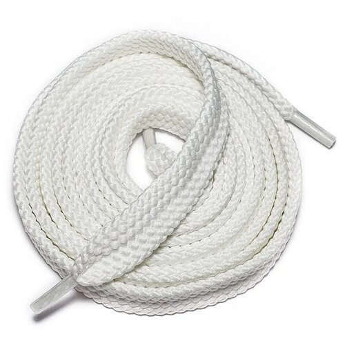 Шнурки LENKO широкие белые плоские 120 см, 15 мм