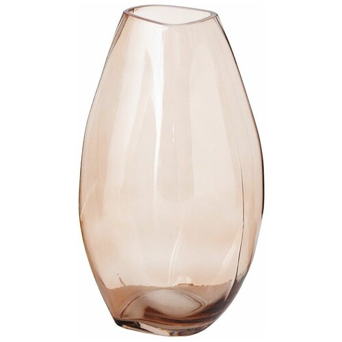 Стеклянная ваза "Адиан", прозрачная светло-коричневая, 32 см, Boltze