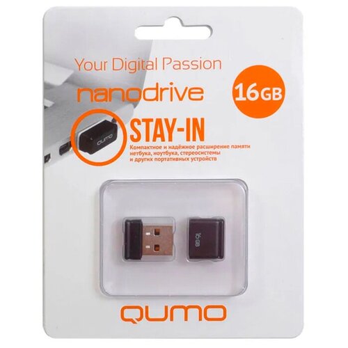 USB-Flash QUMO QM16GUD-NANO 16GB Black