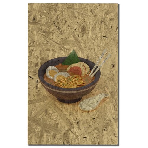 Картина на рельефной доске интерьер кафе ресторан азиатская кухня поке боул - 5748