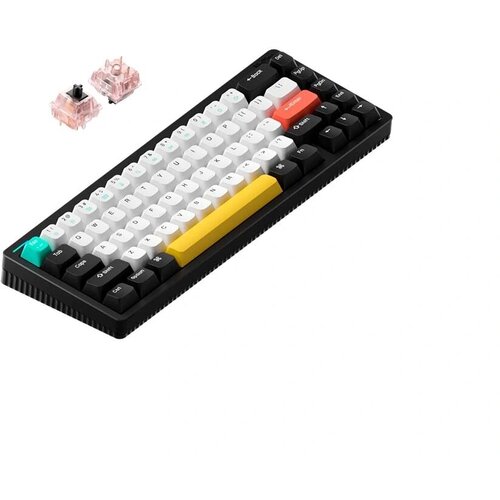 Беспроводная механическая клавиатура Nuphy Halo65, 67 клавиш, RGB подсветка, Rose Glacier Switch, Black