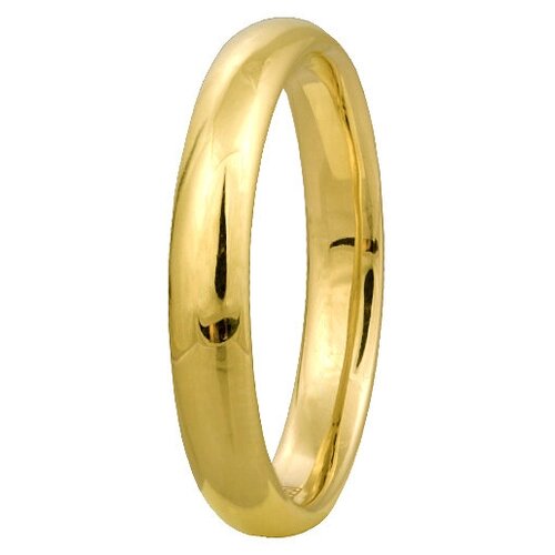 Кольцо обручальное Юверос, желтое золото, 585 проба, размер 20.5, белый