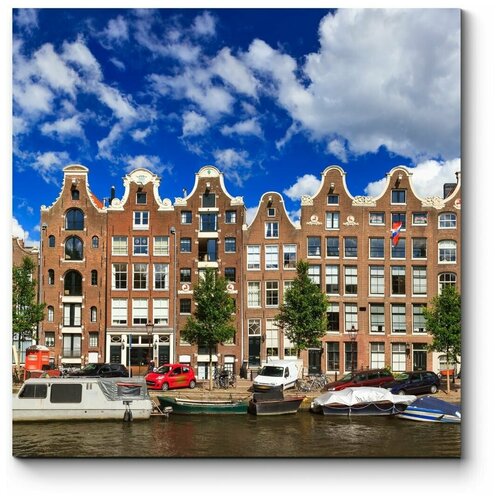 Модульная картина Отличный день для прогулки по каналам Амстердама 130x130