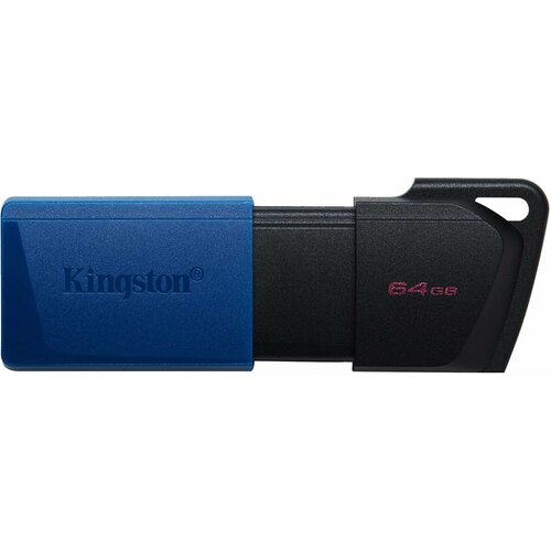 Флеш-диск 64GB KINGSTON DataTraveler Exodia M, разъем USB 3.2, черный/синий, DTXM/64GB 2 шт .