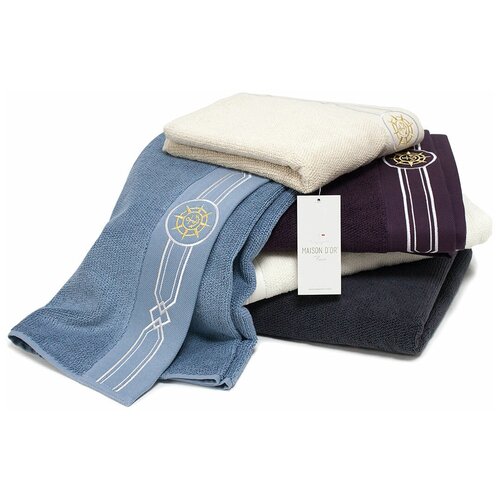 Махровое полотенце с вышивкой Eleganze Maison dor (голубой), Полотенце 85x150