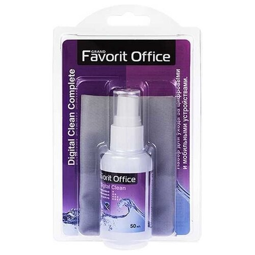 Набор Favorit Office Digital Clean Complete чистящий спрей+многоразовая салфетка 180 мм  x 180 мм, 50 мл