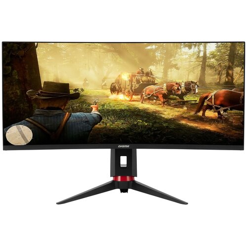 34" Монитор DIGMA DM-MONG3410, 3440x1440, 165 Гц, *VA, черный/красный