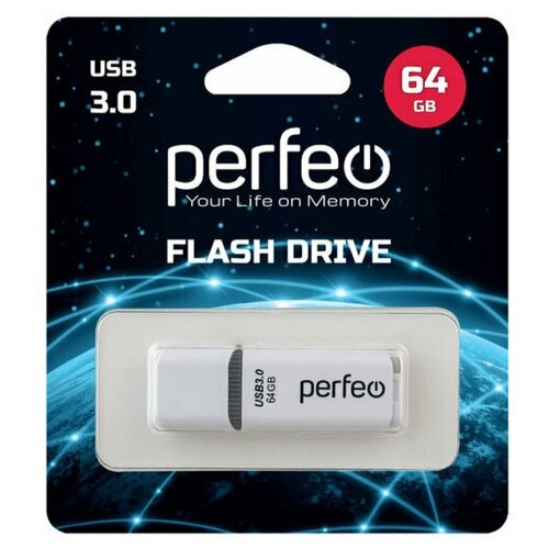 USB Флеш-накопитель USB накопитель Perfeo 3.0 64GB C12 White