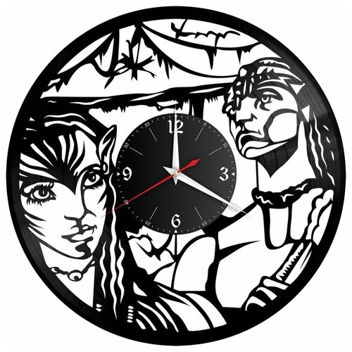 Часы из винила Redlaser "Аватар, фильм, персонажи Нейтири и Эйтукан" VW-10351