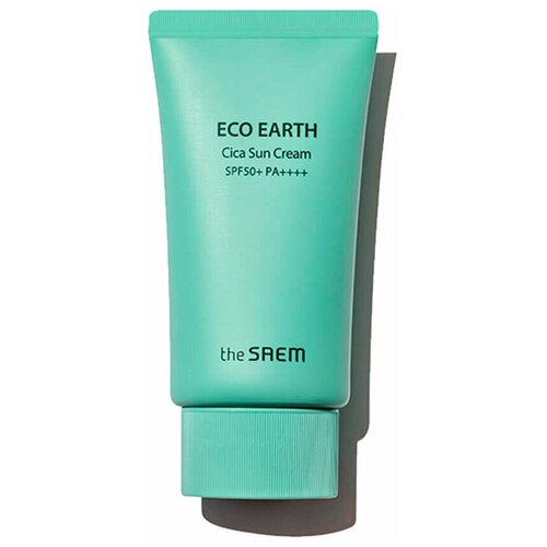 Солнцезащитный крем с экстрактом центеллы The Saem Eco Earth Cica Sun Cream SPF50+ PA++++, 50 мл