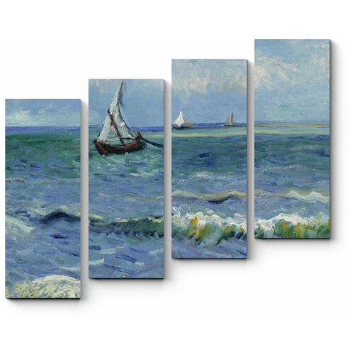 Модульная картина Морской пейзаж в Сен-Мари, Винсент Ван Гог 110x95