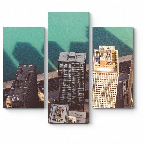 Модульная картина Пролетая над Чикаго 90x81