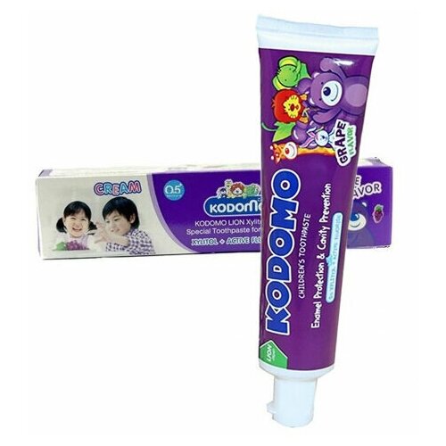 Детская зубная паста LION Thailand Kodomo с ароматом винограда, 40 г