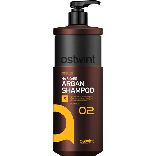 Шампунь мужской для волос с маслом арганы ostwint PROFESSIONAL/Hair care argan shampoo/для всех типов и повреждённых волос, 1000 мл