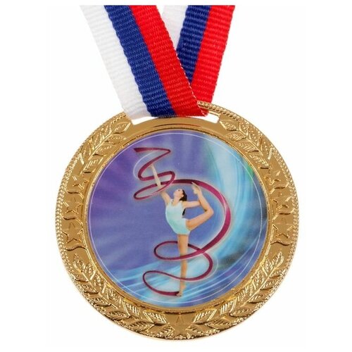 Медаль тематическая "Художественная гимнастика", золото, d 5 см