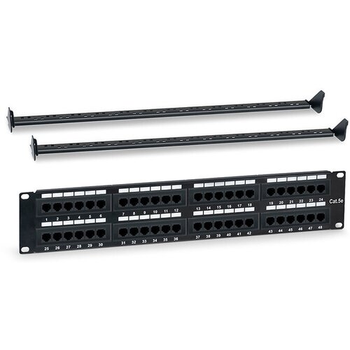 Патч-панель Hyperline WRLine WR-PL-48-C5E-D 19" 2U 48xRJ45 кат.5e