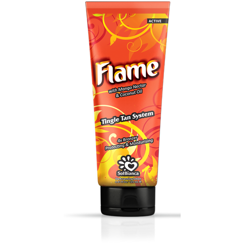 SolBianca Крем для загара в солярии "Flame" с нектаром манго, бронзаторами и Tingle эффектом, 125 мл