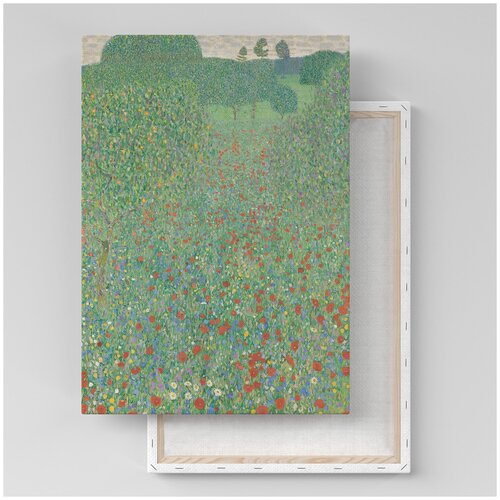 Картина на холсте с подрамником / Gustav Klimt - Poppy Field / Густав Климт